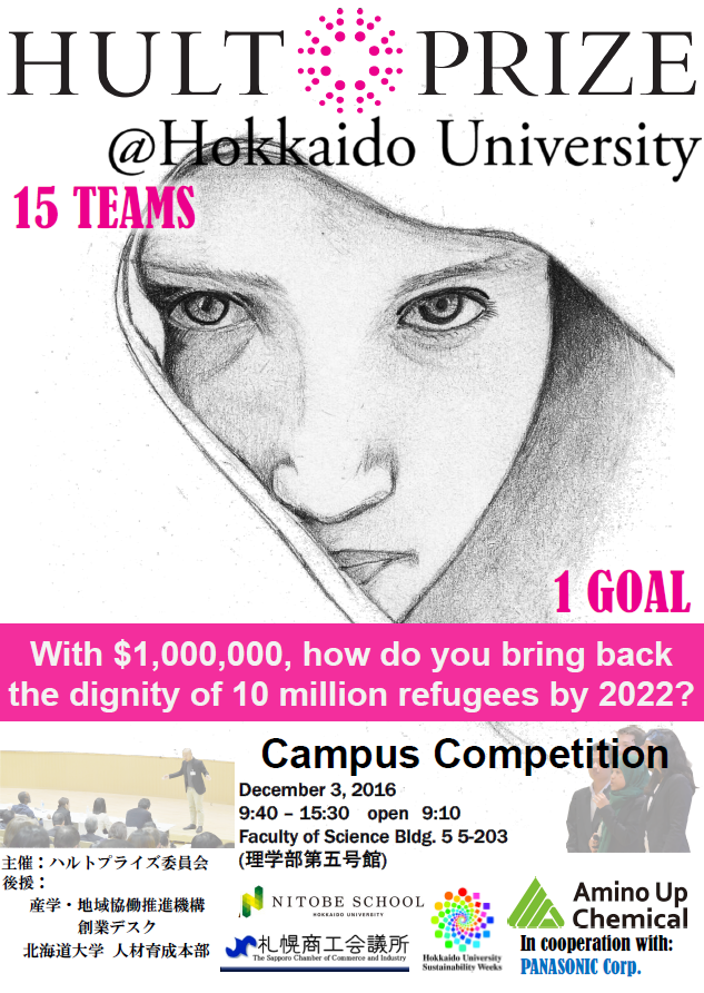 Hokkaido University Students will compete for the “Hult Prize ...